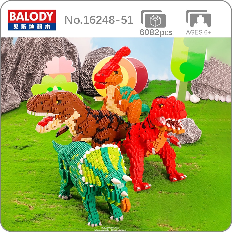 Balody 16248-51 Jurassic Dinosaur Collections 2024 | LOZ™ MINI BLOCKS